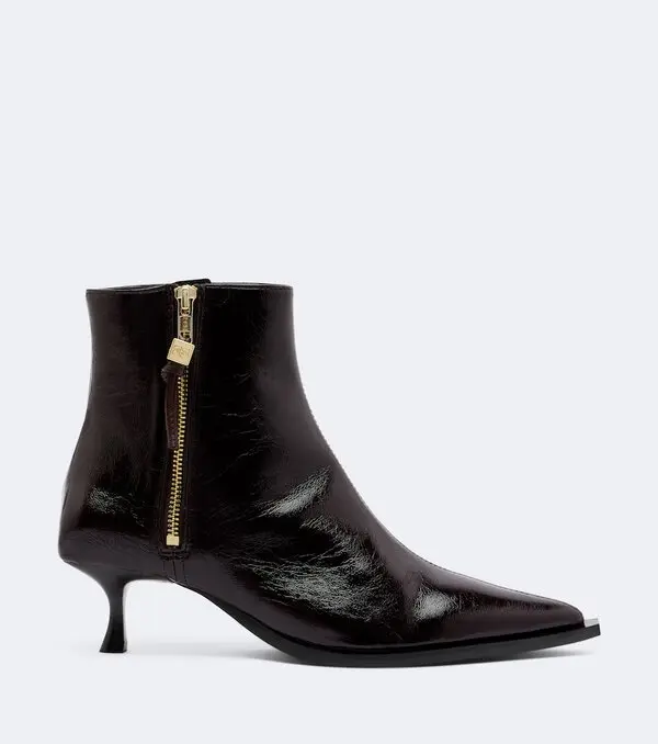 GANNI Ana Textured Ankle Boots