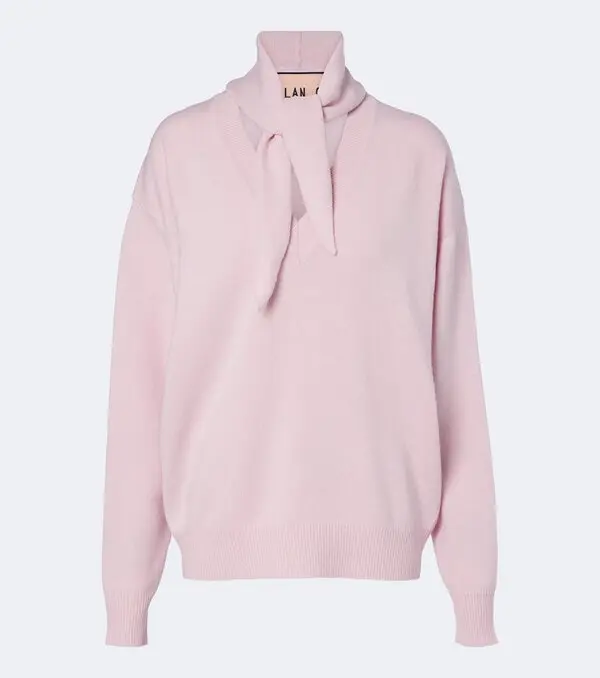 Plan C Tie-neck Wool And Cashmere Sweater