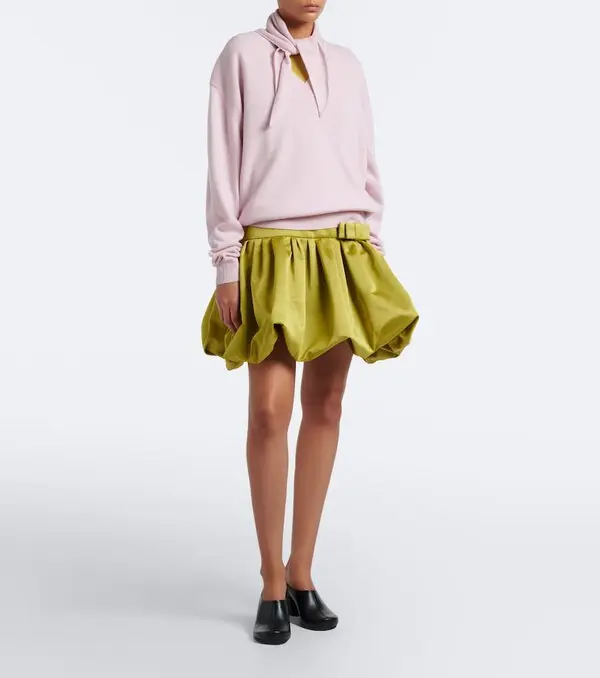 Plan C Tie-neck Wool And Cashmere Sweater
