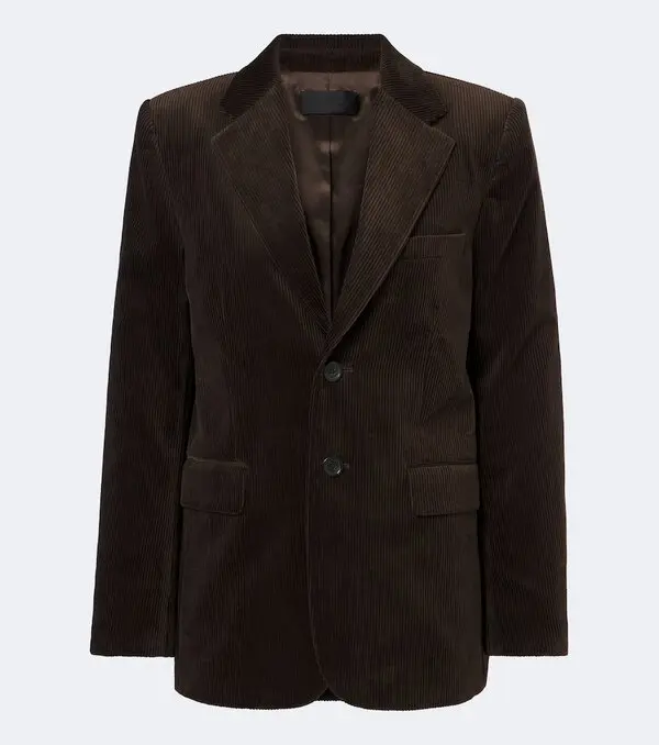 NILI LOTAN Romain Cotton Corduroy Jacket - Brown