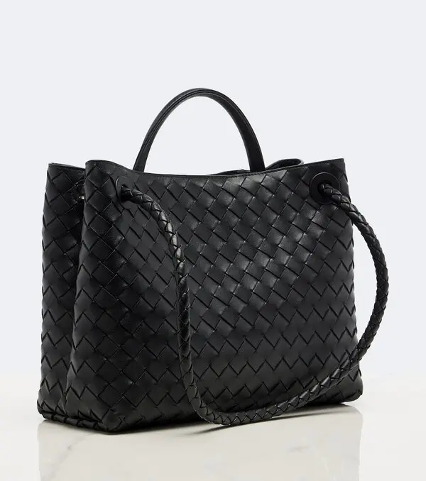 Bottega Veneta Andiamo Intrecciato Large Leather Top-handle Bag