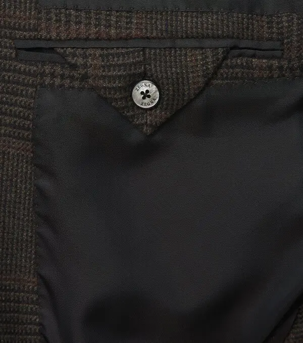 Zegna Prince Of Wales Check Cashmere Blazer - Green