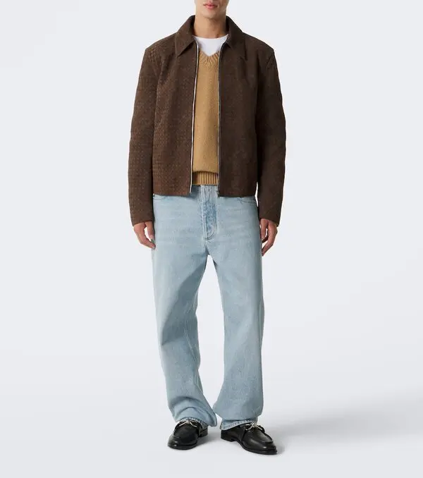 Bottega Veneta Intrecciato Suede Jacket