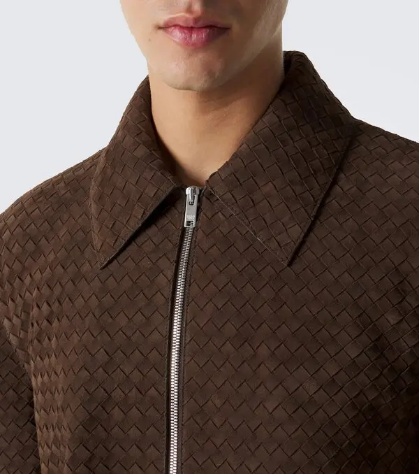 Bottega Veneta Intrecciato Suede Jacket