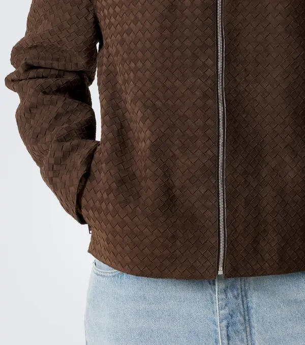 Bottega Veneta Intrecciato Suede Jacket