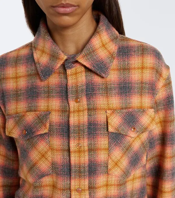GOD'S TRUE CASHMERE Seeker Plaid Cashmere Shirt