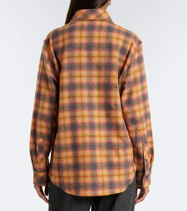 GOD'S TRUE CASHMERE Seeker Plaid Cashmere Shirt