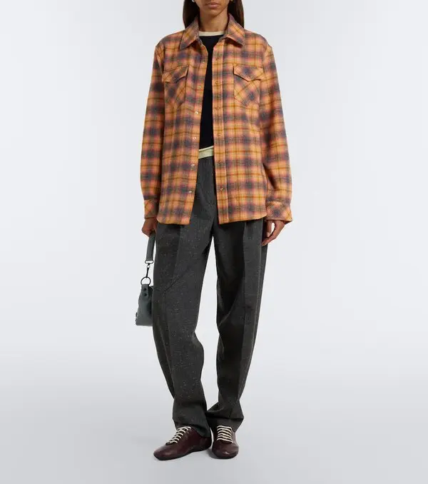 GOD'S TRUE CASHMERE Seeker Plaid Cashmere Shirt