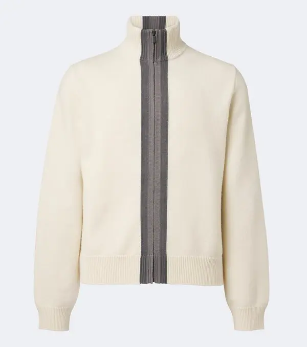 Gucci Wool Zip-up Sweater - White