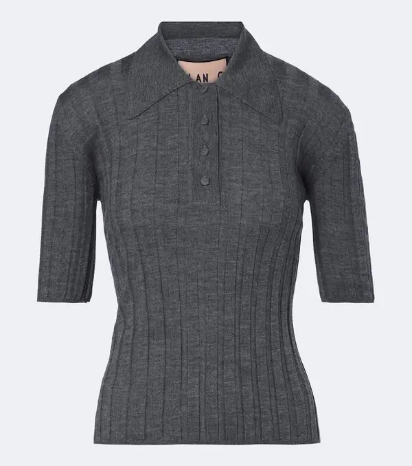 Plan C Wool Polo Sweater
