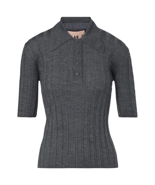Plan C Wool Polo Sweater
