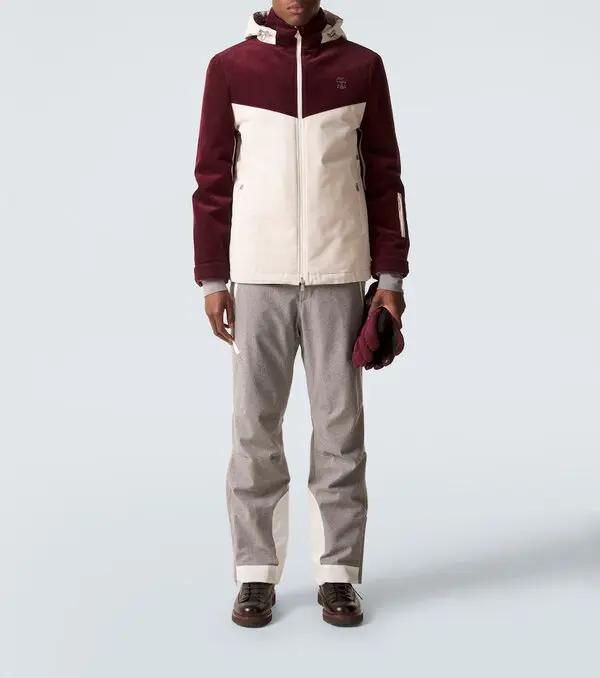 Brunello Cucinelli Hooded Cotton Corduroy Ski Jacket