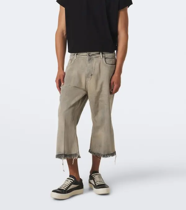 Rick Owens Bolan Cropped Wide-leg Jeans