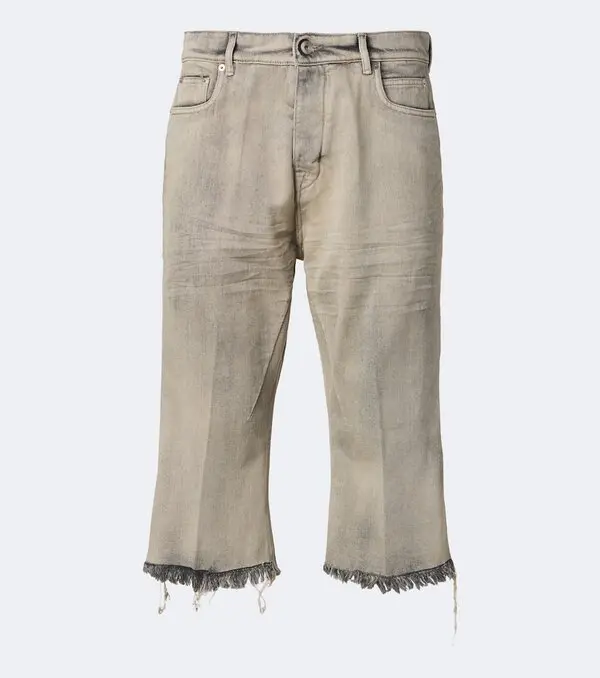 Rick Owens Bolan Cropped Wide-leg Jeans - Grey