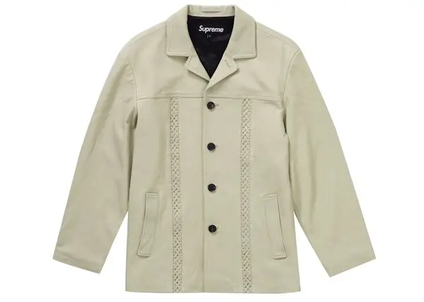 Supreme Braided Leather Overcoat