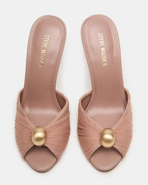 Steve Madden Priya /gold Mule Heels