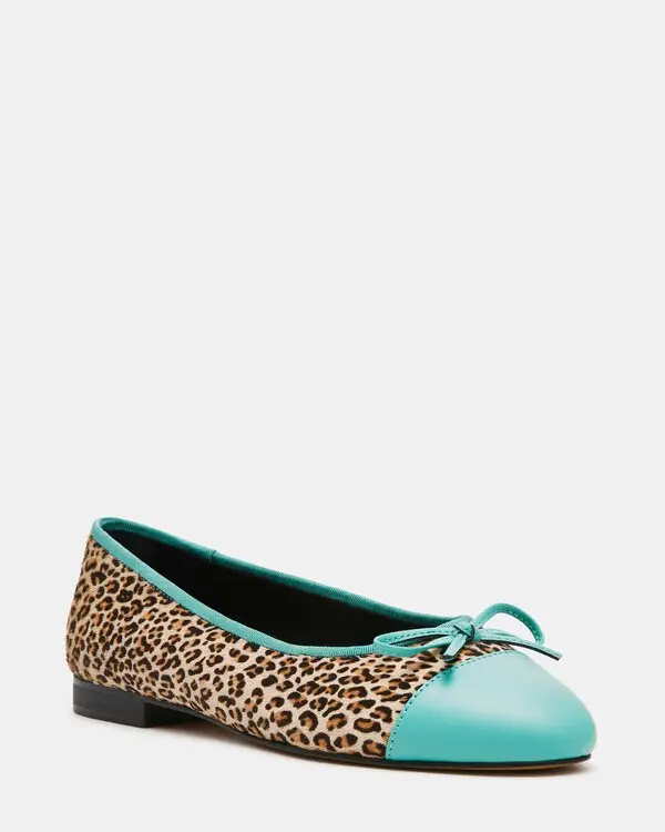 Steve Madden Kit Teal/leopard Ballet Flats