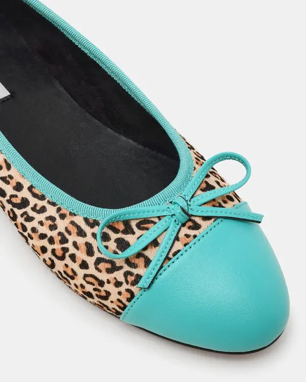 Steve Madden Kit Teal/leopard Ballet Flats
