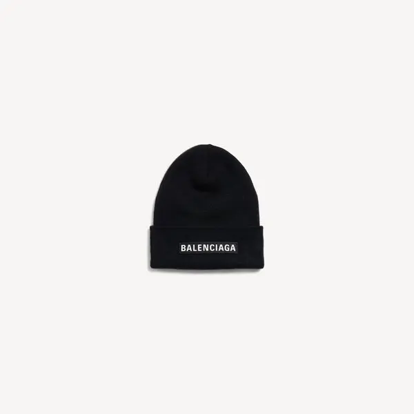 Balenciaga Patch Beanie - Black