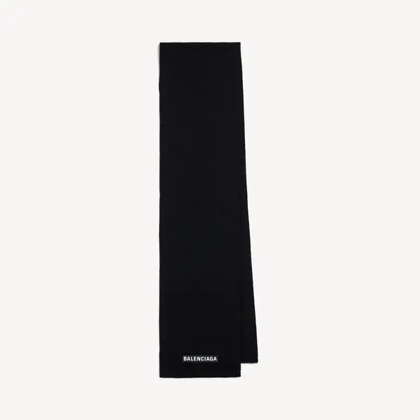 Balenciaga Patch Scarf - Black