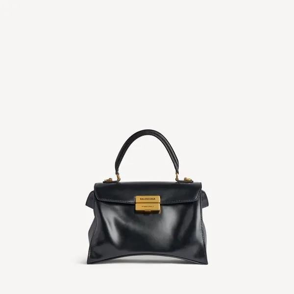 Balenciaga Hourglass Avenue Top Handle Bag Small - Black