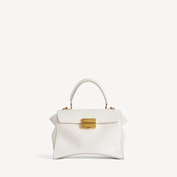 Balenciaga Hourglass Avenue Top Handle Bag Small - White
