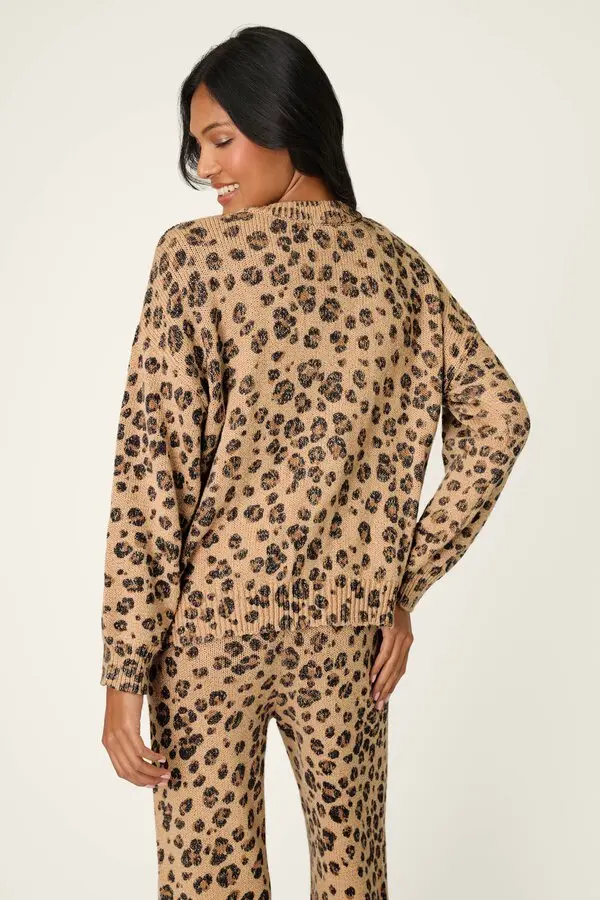 PJ Salvage C'est La Vie Leopard Print Lola Cardigan
