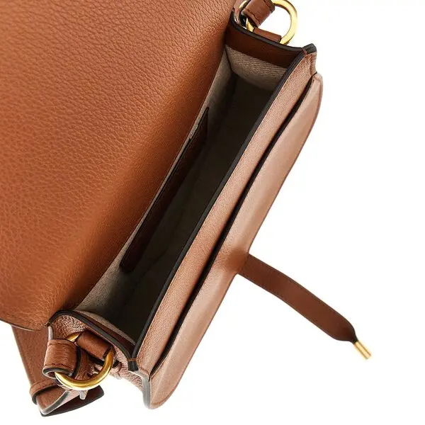 Chloé Grained Leather 'marcie' Saddle Bag - Brown