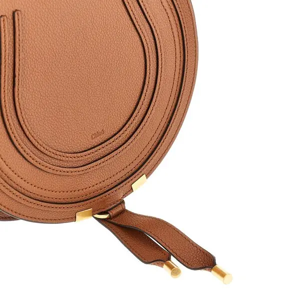 Chloé Grained Leather 'marcie' Saddle Bag - Brown