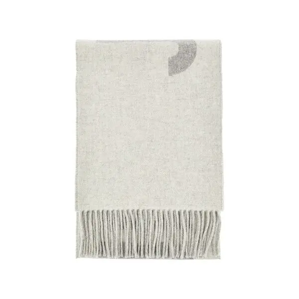 Jacquemus Jacquard Logo Wool Scarf - Grey