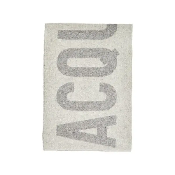 Jacquemus Jacquard Logo Wool Scarf - Grey