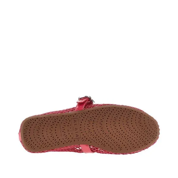 Alaïa Fishnet Ballerina Flats - Pink