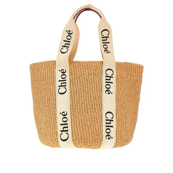 Chloé Woody' Large Basket Bag - Beige