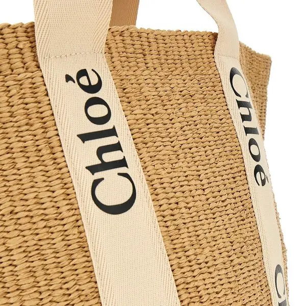 Chloé Woody' Large Basket Bag - Beige
