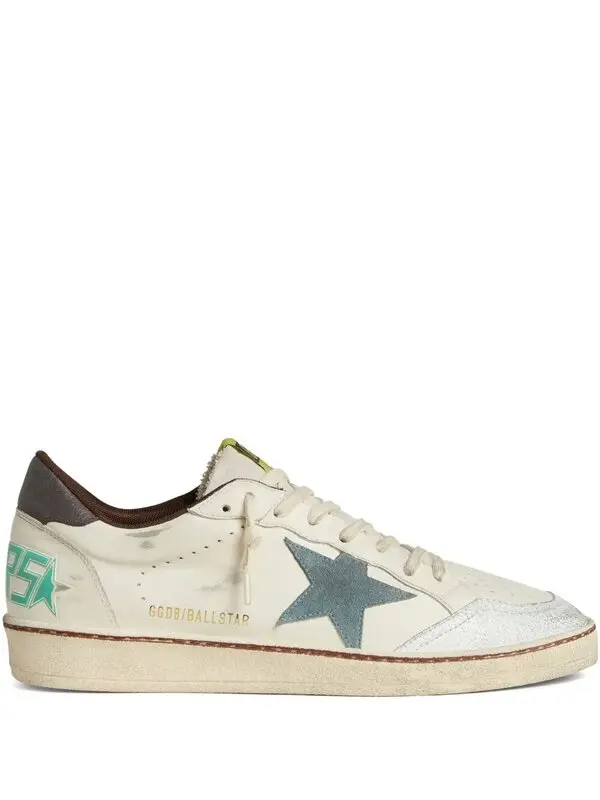 GOLDEN GOOSE Trainers In Leather "ballstar - White