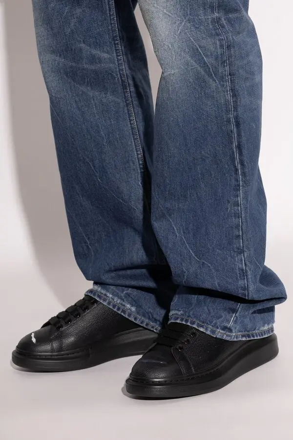 Alexander McQueen Leather Sports Shoes With Logo