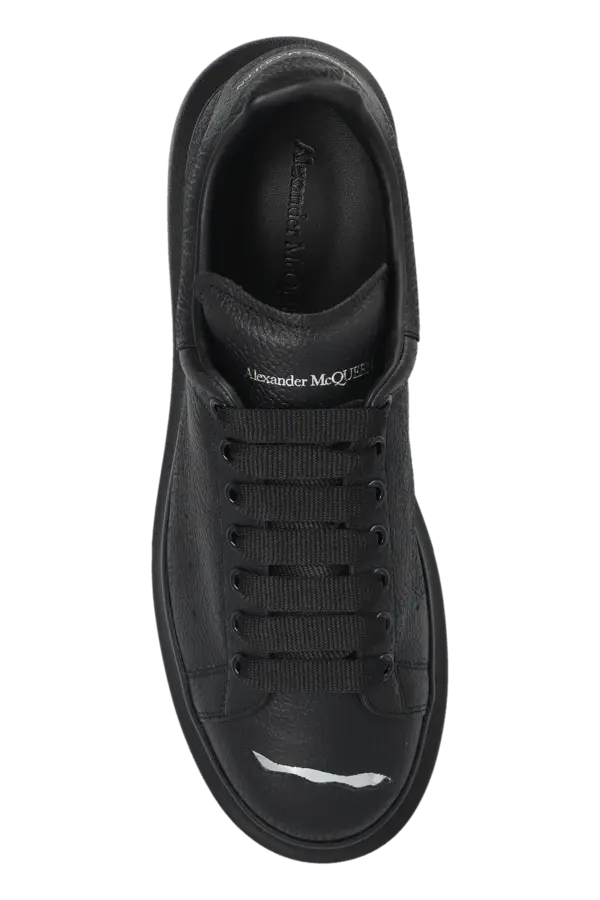 Alexander McQueen Leather Sports Shoes With Logo