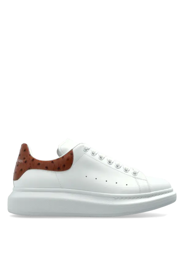 Alexander McQueen Leather Sports Shoes With Logo - White