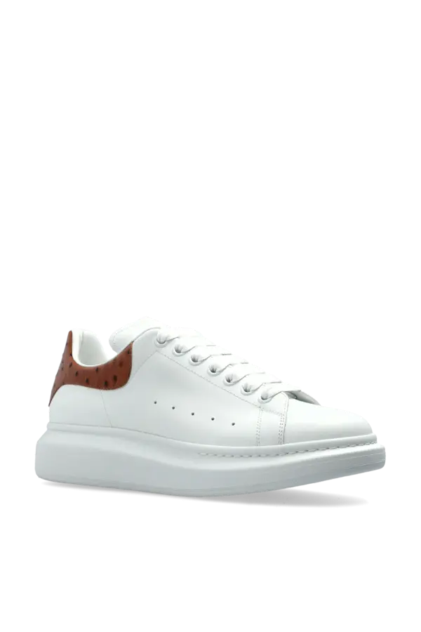 Alexander McQueen Leather Sports Shoes With Logo - White