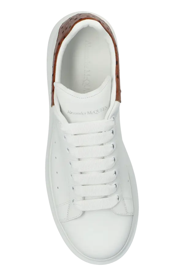 Alexander McQueen Leather Sports Shoes With Logo - White