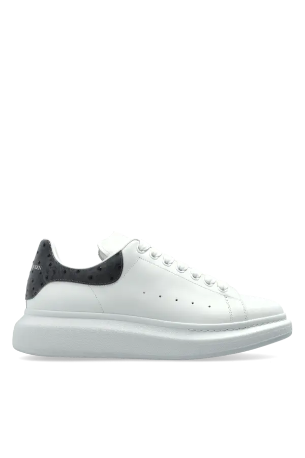 Alexander McQueen Leather Sports Shoes With Logo - White