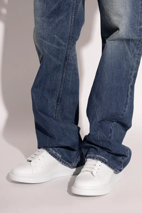 Alexander McQueen Leather Sports Shoes With Logo
