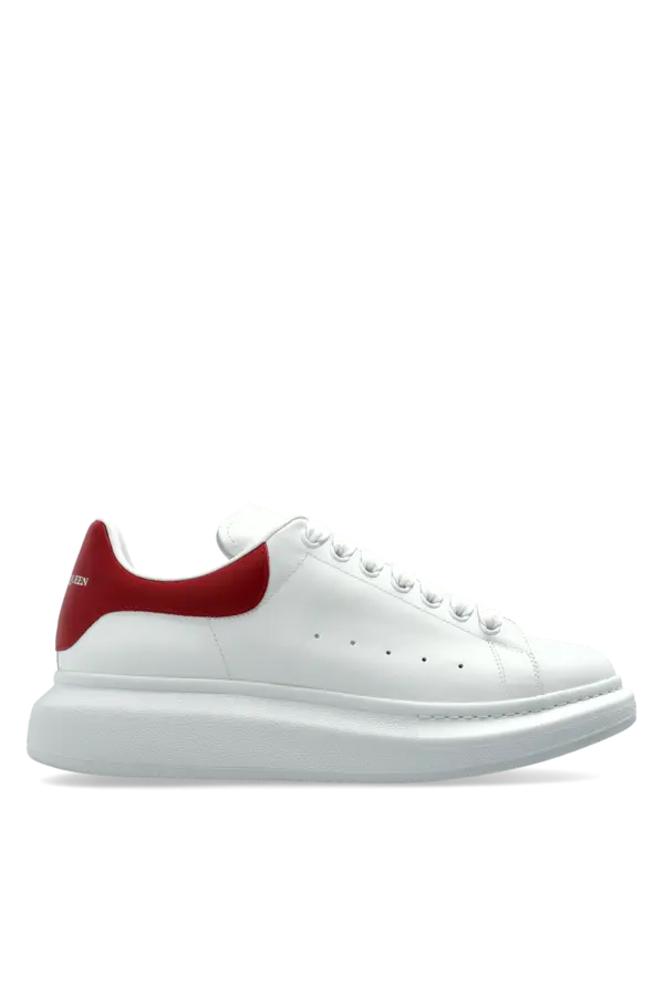 Alexander McQueen Leather Sports Shoes With Logo - White