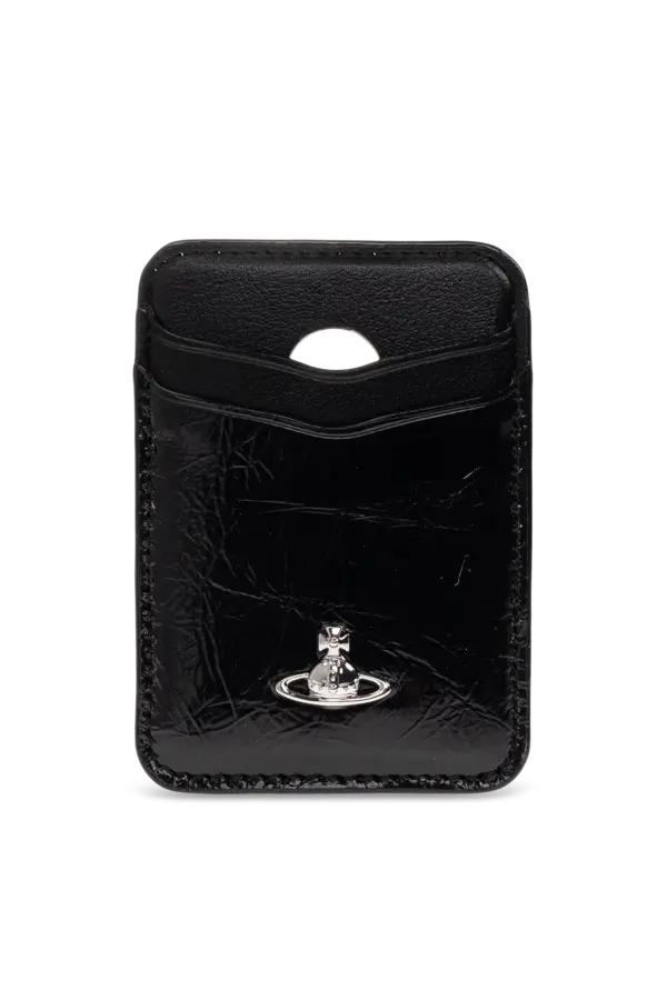 VIVIENNE WESTWOOD Leather Magsafe Card Sleeve - Black
