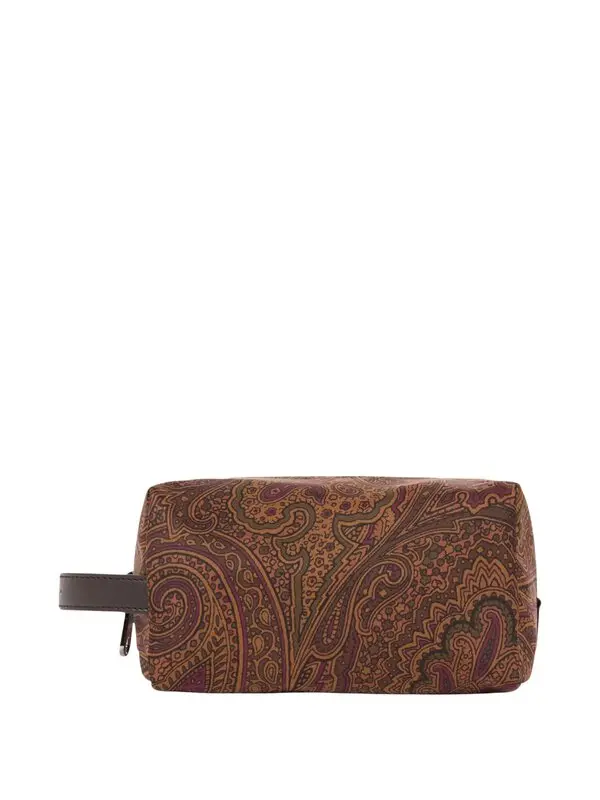 Etro Small Beauty Case Arnica With Paisley Print - Brown