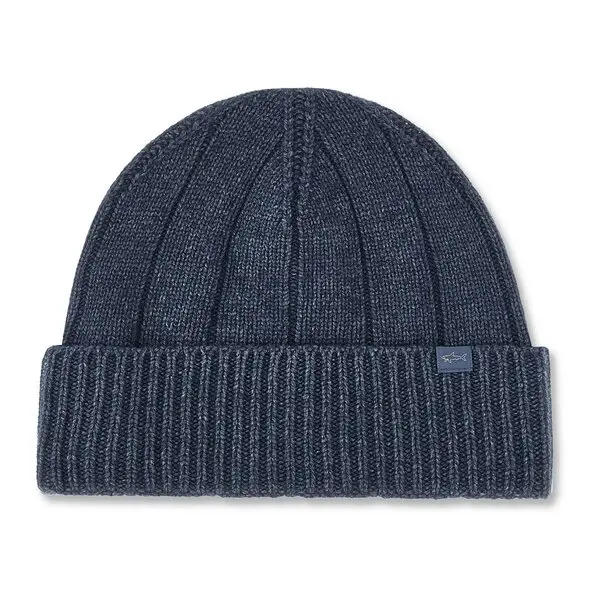 Paul & Shark Wool And Cashmere Beanie - Mood Indigo