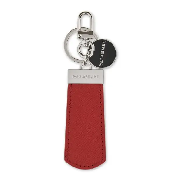 Paul & Shark Saffiano Leather Keyring - Red