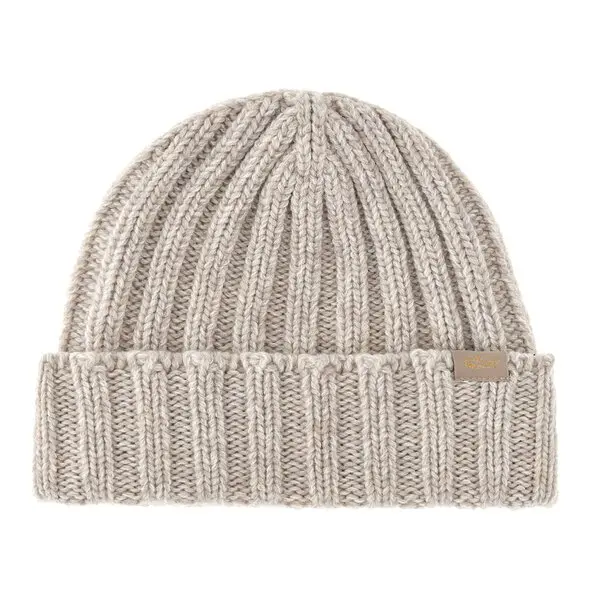 Paul & Shark Wool And Cashmere Beanie - Silver Cloud/paloma