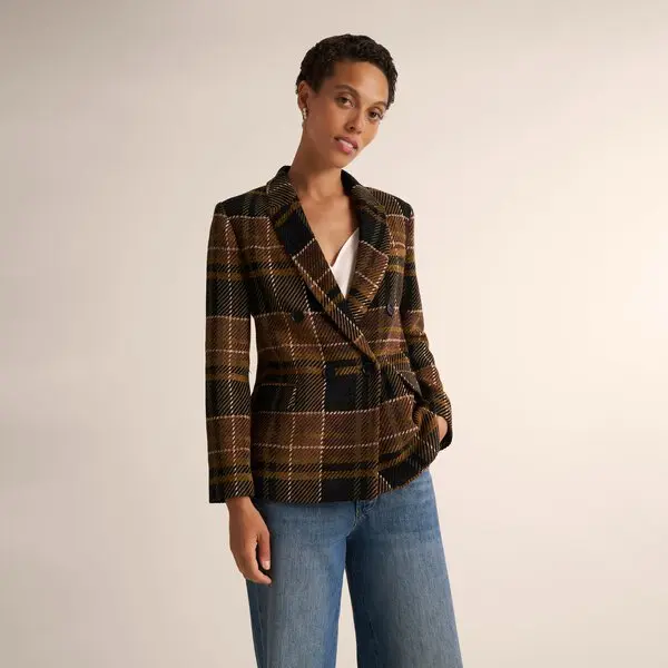 M.M.LAFLEUR O'hara Boyfriend Blazer Heritage Plaid:: Black Multi