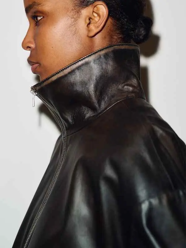 REFORMATION Veda Collins Leather Anorak